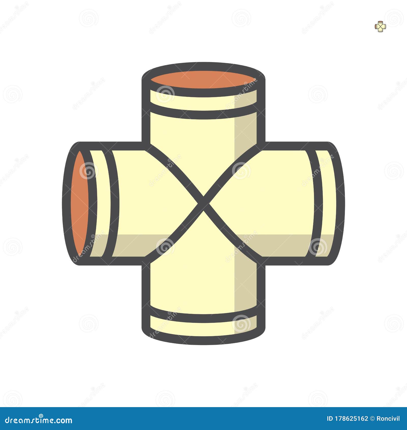 Air duct pipe vector icon stock vector. Illustration of duct - 178625162