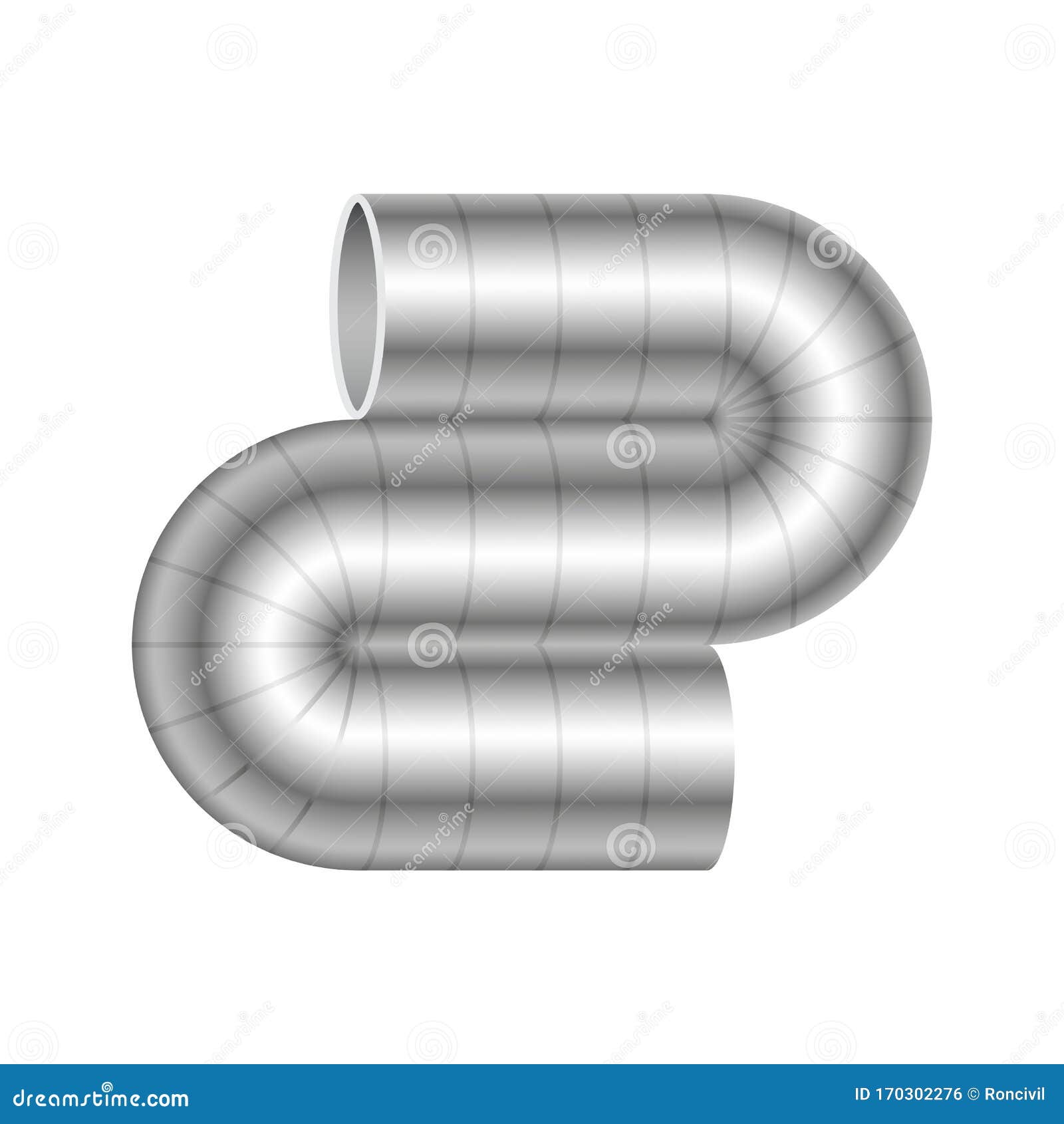 Air duct pipe stock vector. Illustration of ducting - 170302276