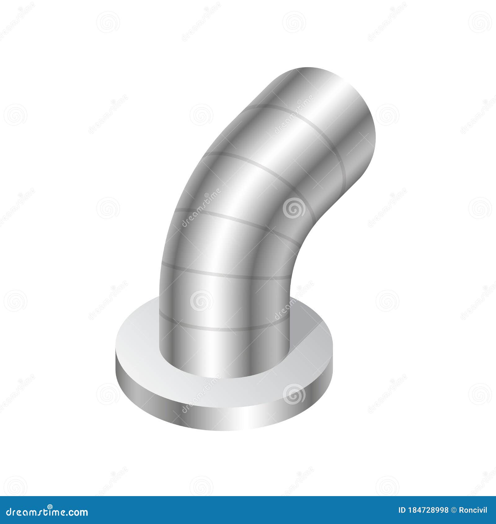 Air duct pipe stock vector. Illustration of pipe, industrial - 184728998