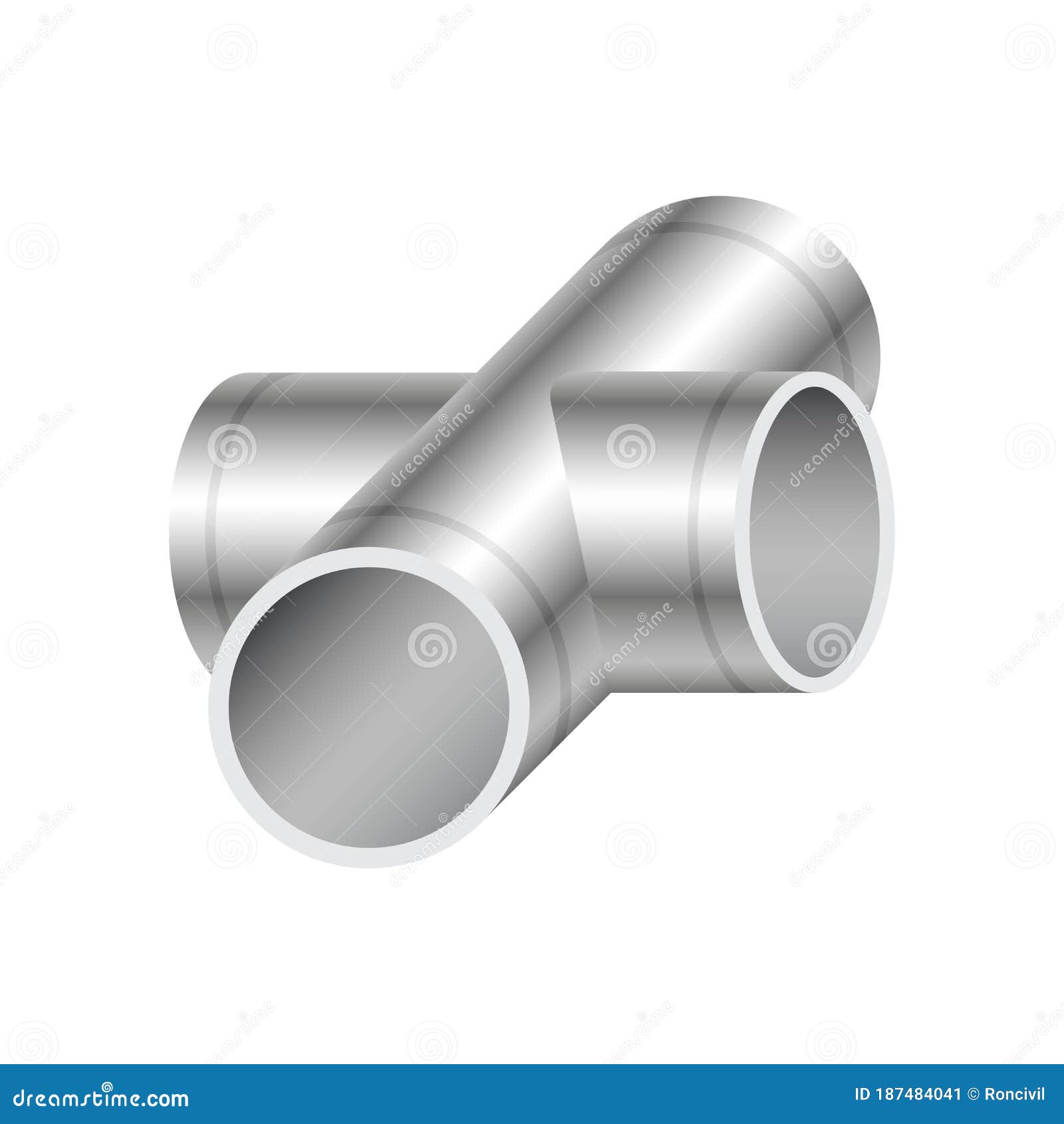 Air duct pipe stock vector. Illustration of metal, conditioner - 187484041