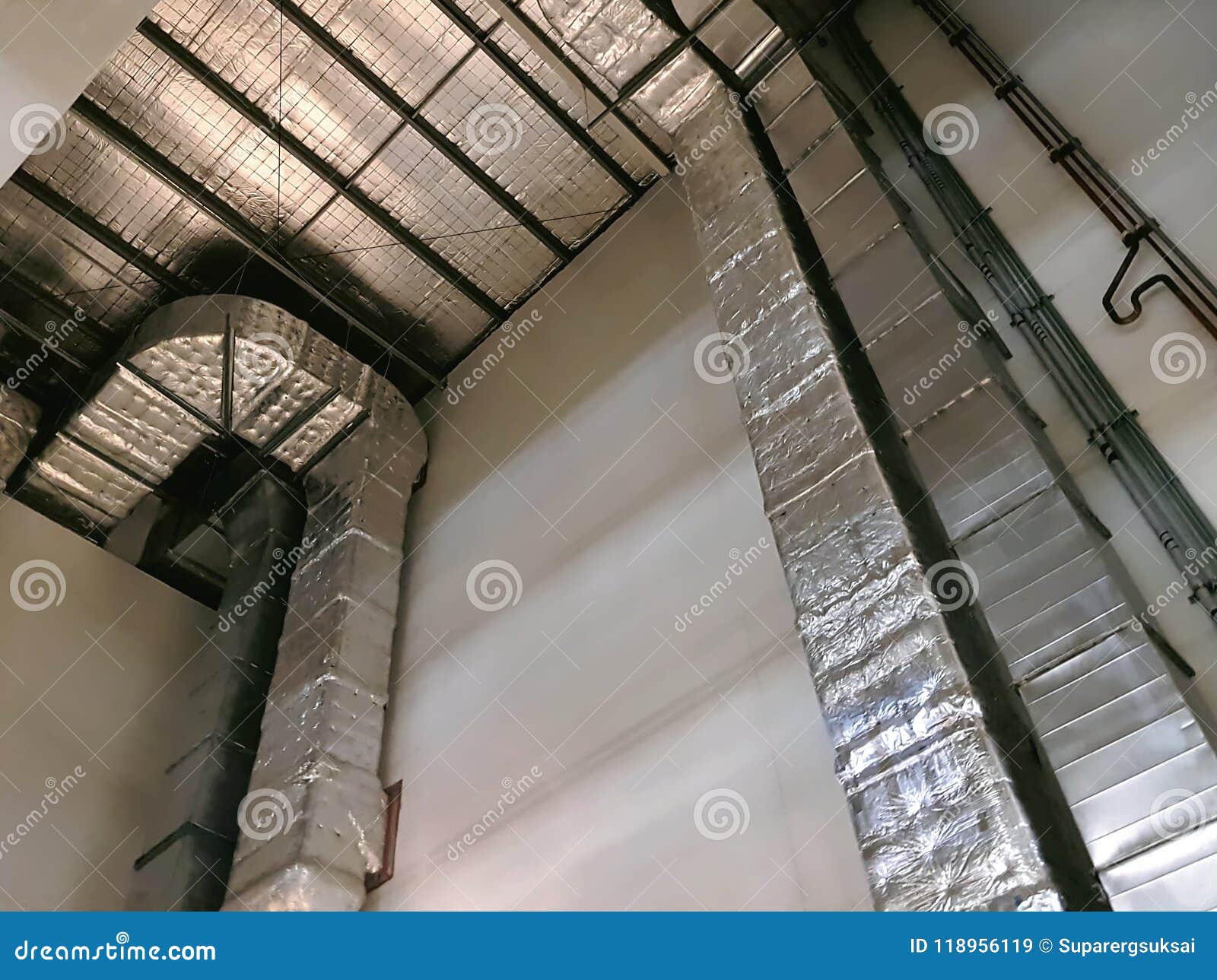 Air Ducts And Piping Of Air Conditioning System Royalty-Free Stock ...