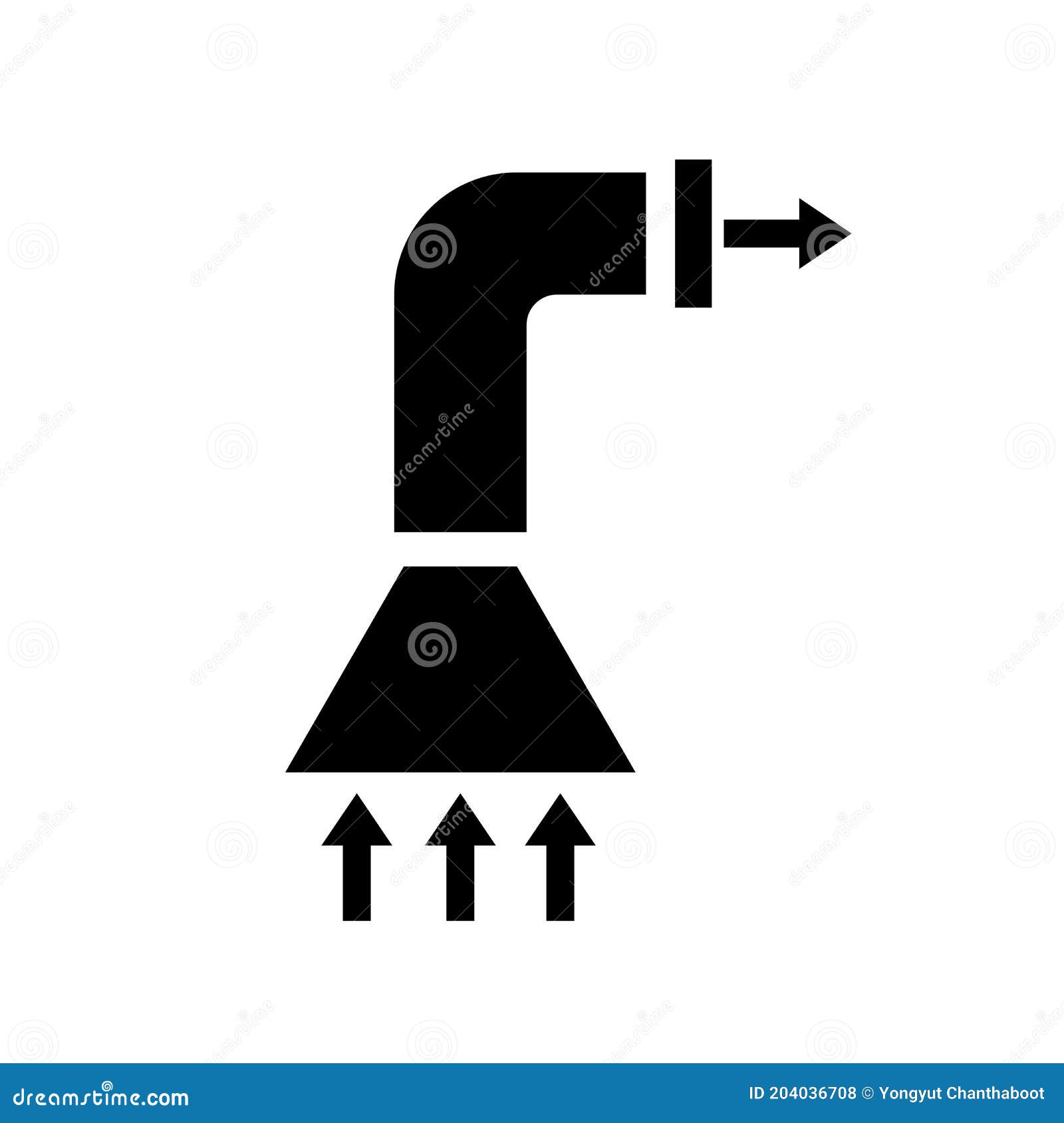 Air Extraction Black Icon, Vector Illustration, Isolate on White ...