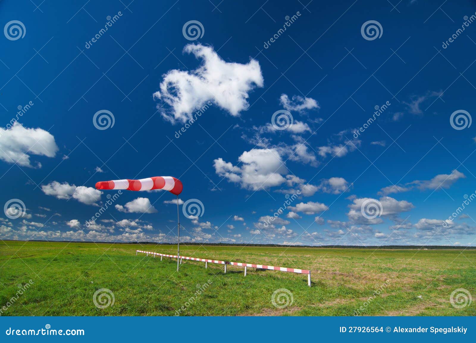 Air Field Direction Sign and a Wind Force Stock Photo - Image of safety ...