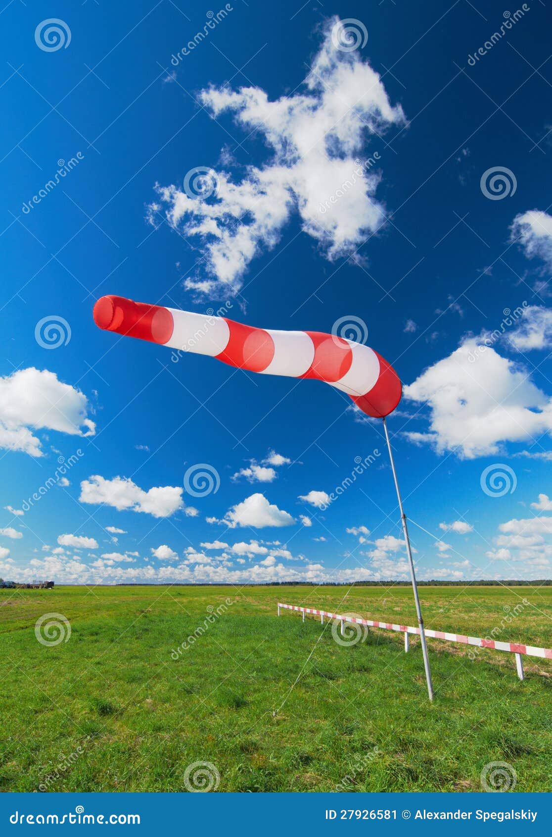 Air Field Direction Sign and a Wind Force Stock Image - Image of ...