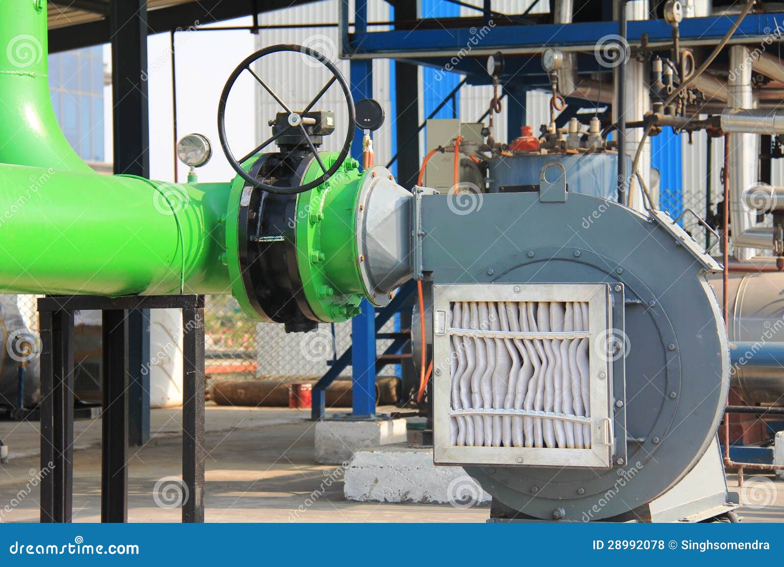 Air Filter Attached To Cold Air Fan Part of a Pilo Stock Photo - Image ...