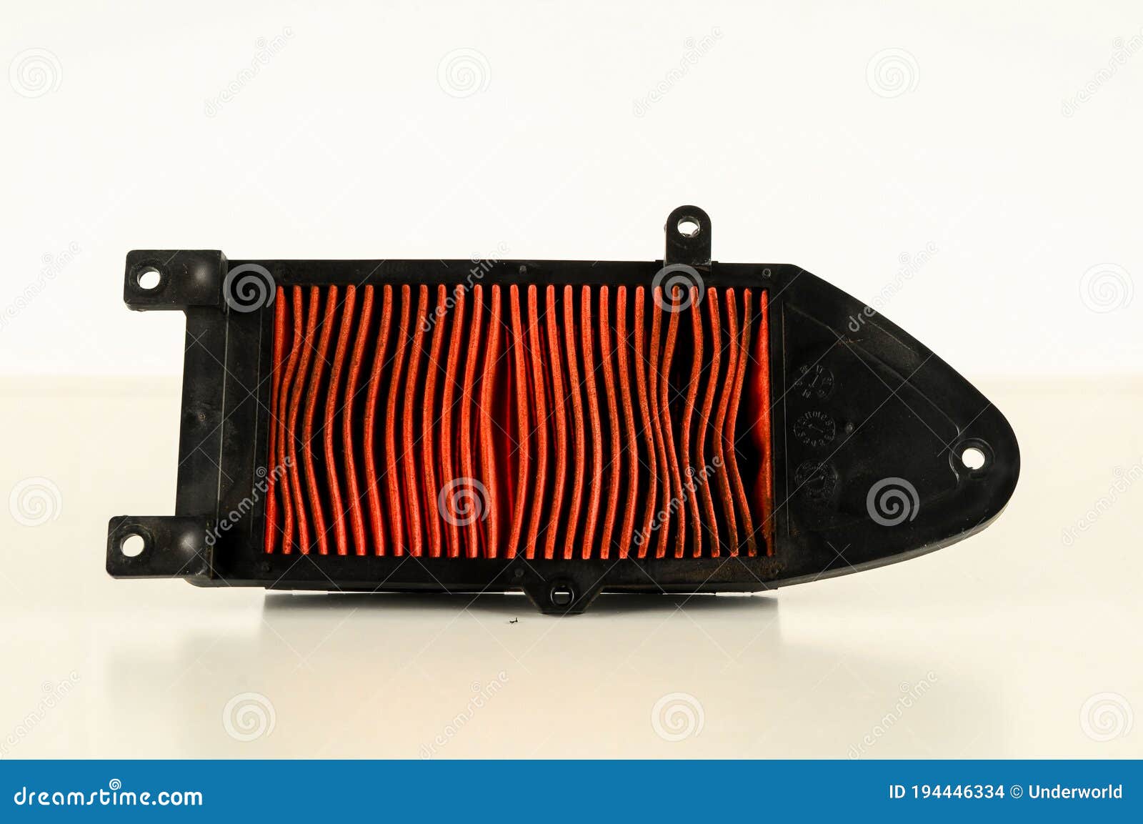 An Air Filter Auto Spare Part Stock Photo - Image of white, isolated ...