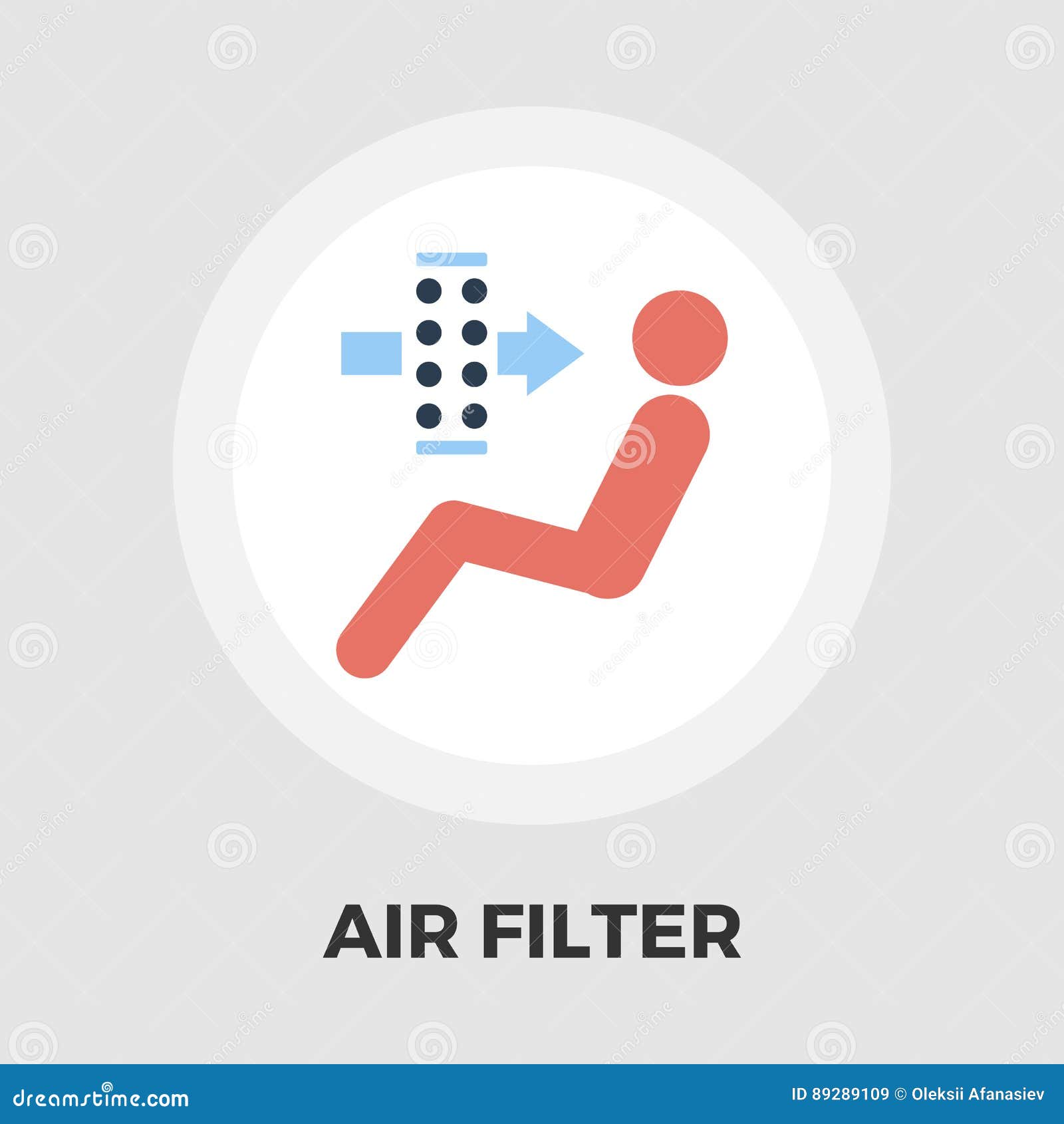 Air filter flat icon stock vector. Illustration of graphic - 89289109