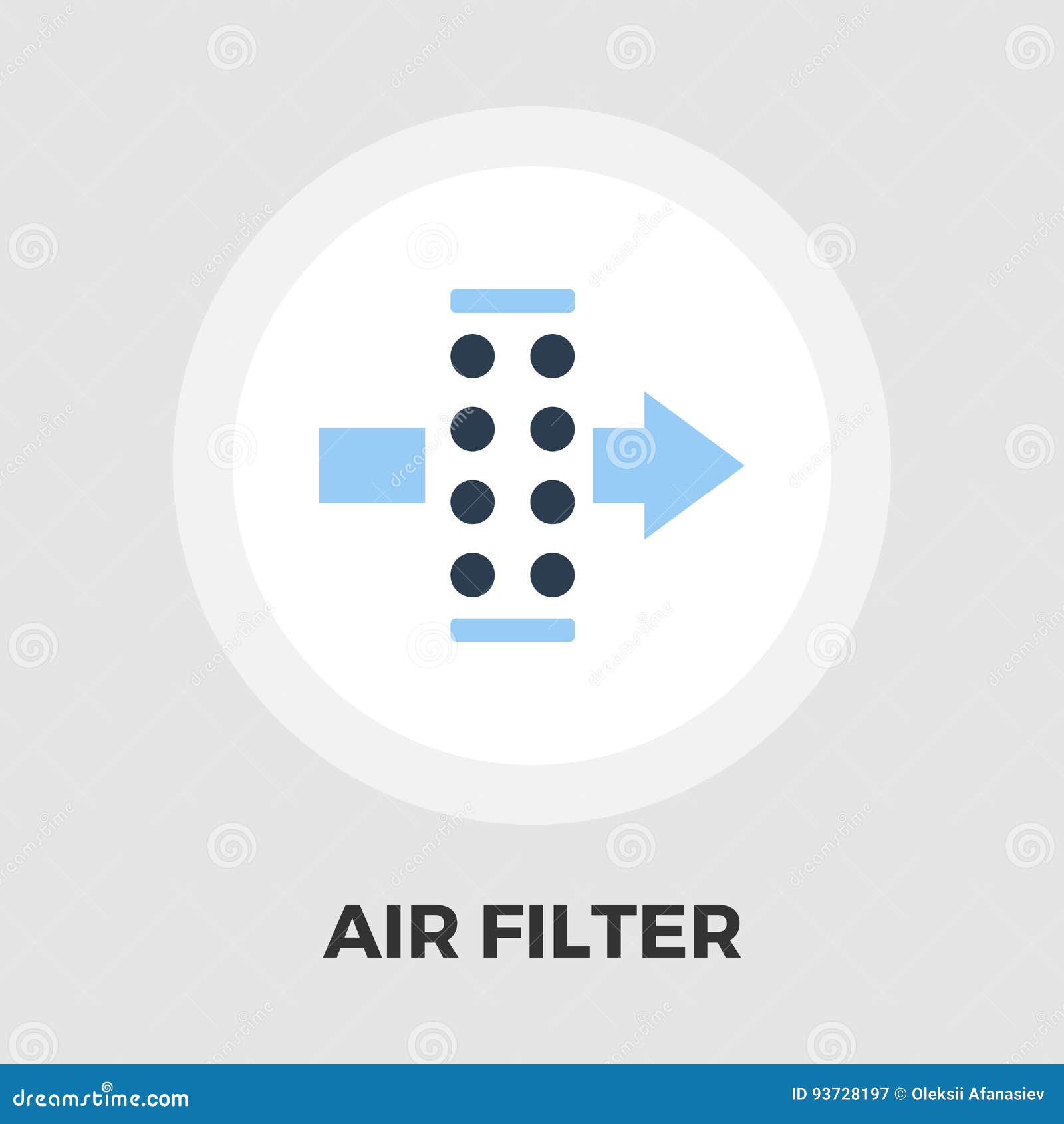 Air filter flat icon stock vector. Illustration of blue - 93728197