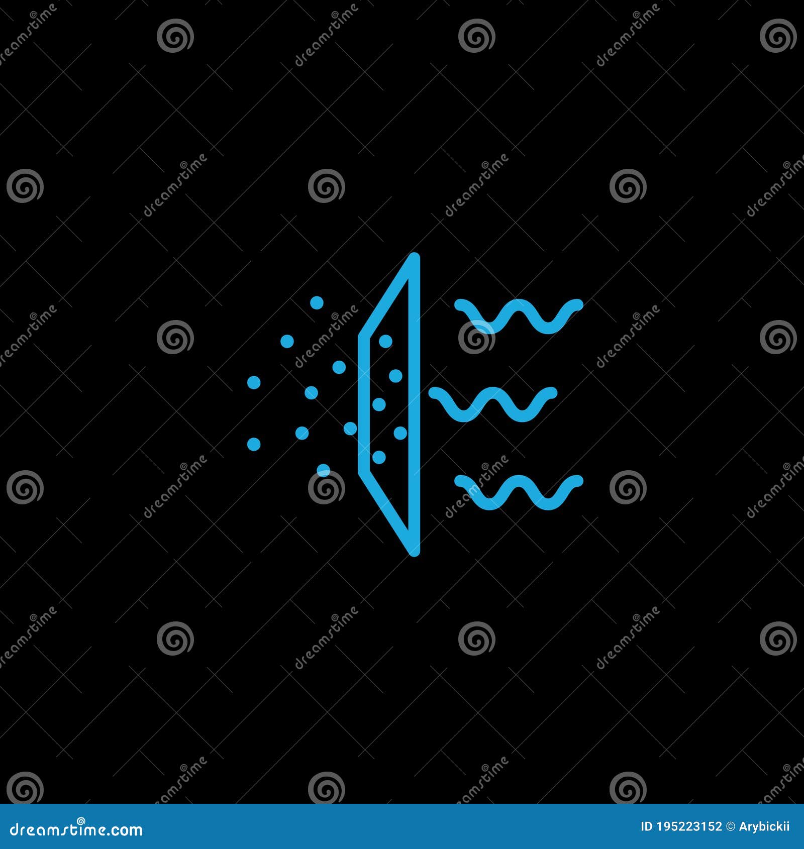 Air filter icon stock vector. Illustration of conditioning - 195223152