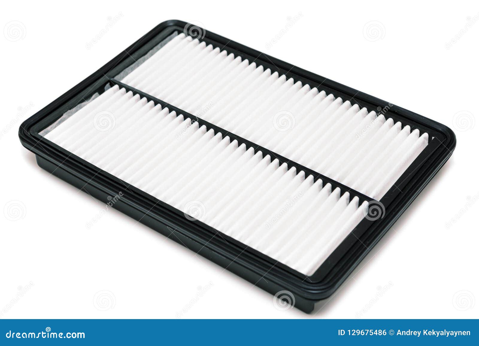 Air Filter Rectangular Shape, Upper Side, Aftermarket Parts Isolated on ...