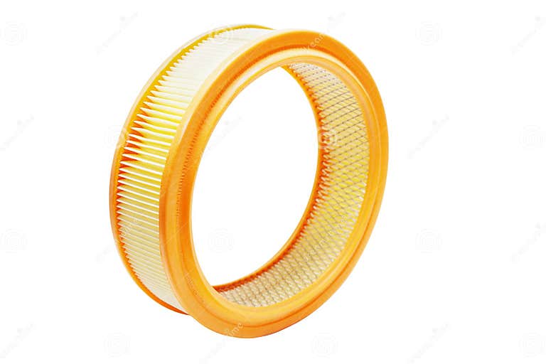 Air Filter on a White Background Stock Photo - Image of form ...