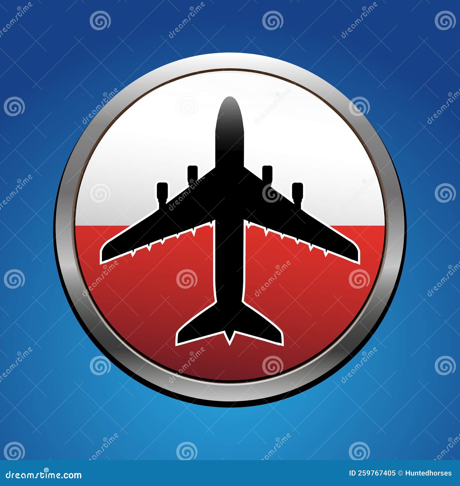 Air flight stock vector. Illustration of isolated, landing - 259767405