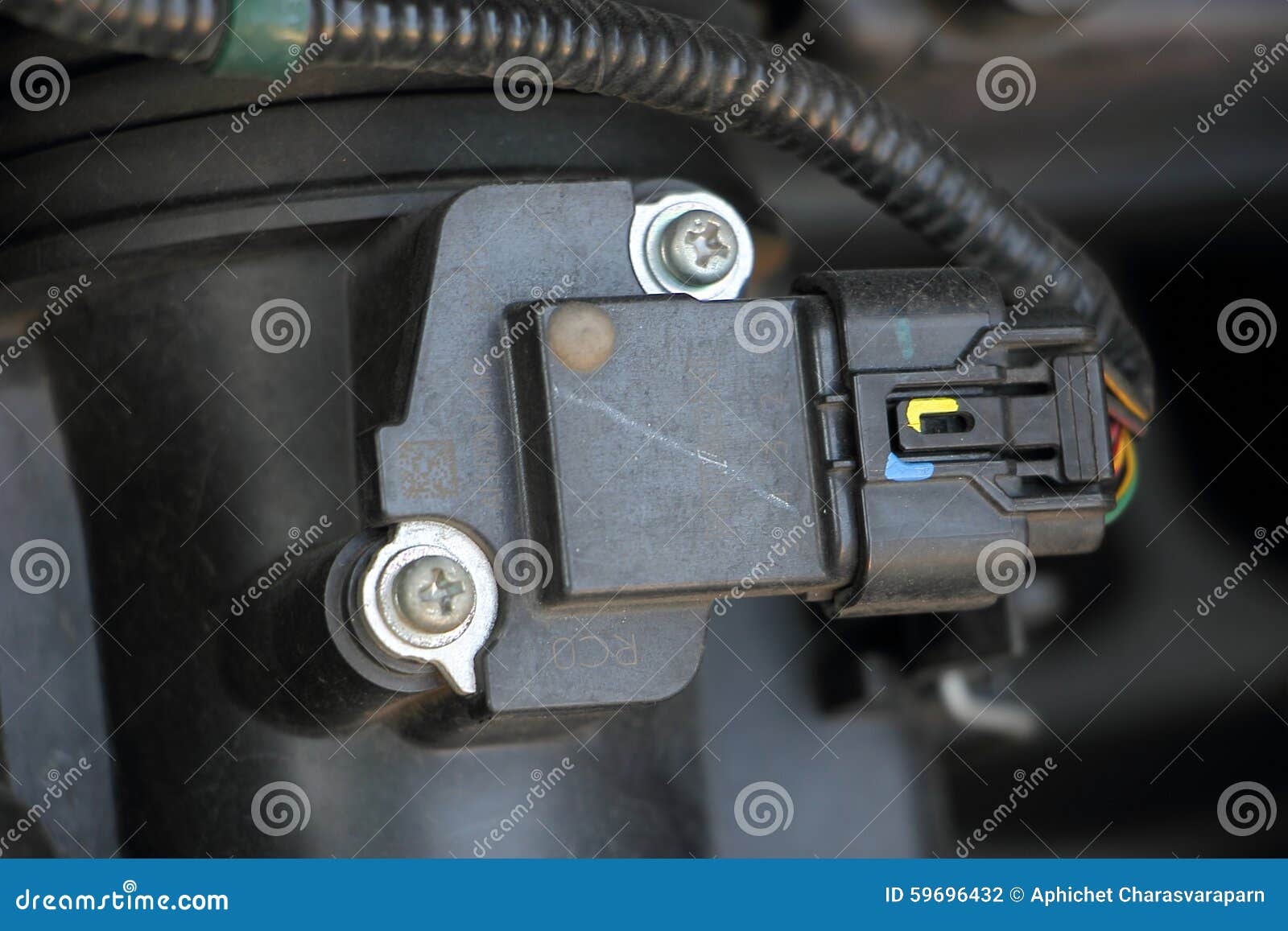 Air Flow Sensor Inside a Car Stock Photo - Image of engine, sensor ...