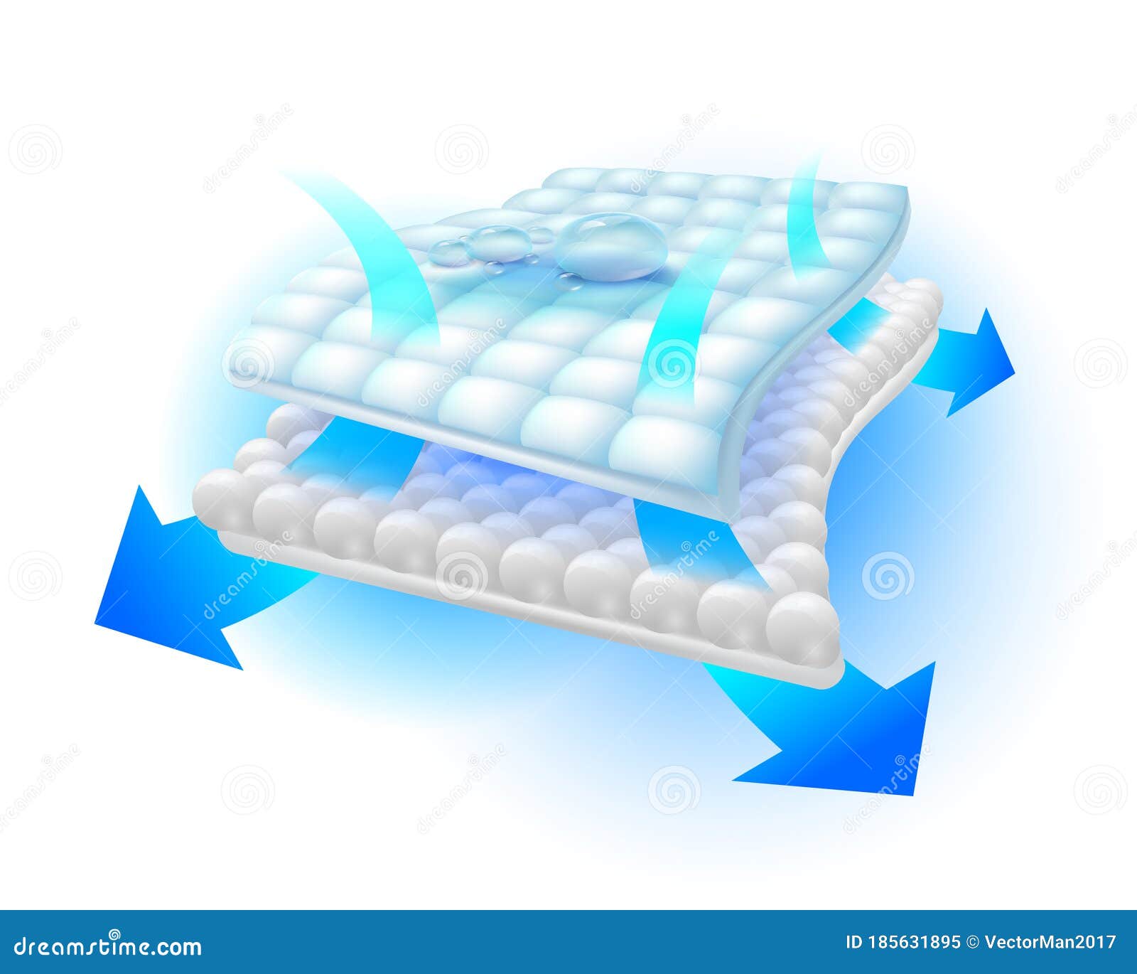 Blue Desiccant Granules Cartoon Vector | CartoonDealer.com #159326909