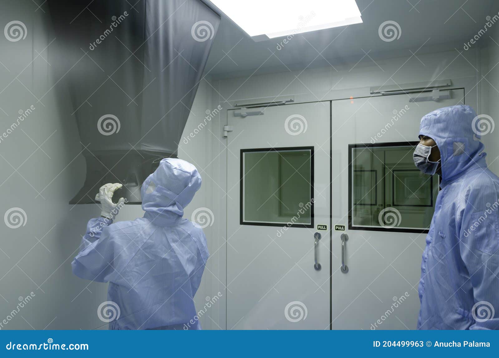 Dna Test In The Lab. The Technician Inserts The Test Tubes Into The Dna ...