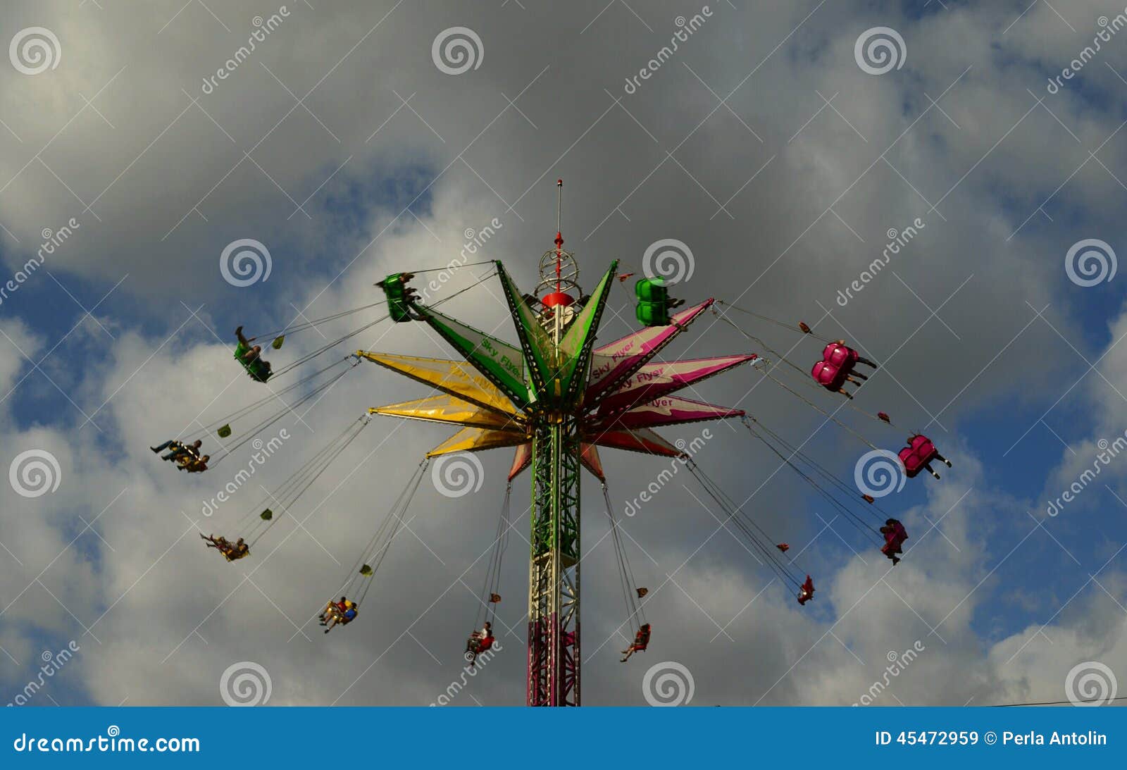 Sky Flyer stock image. Image of flying, fair, flyer, colors - 45472959