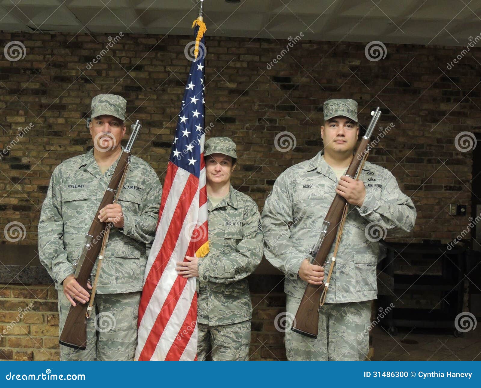 Air Force Color Guard with Rifles and Flag Editorial Image - Image of ...