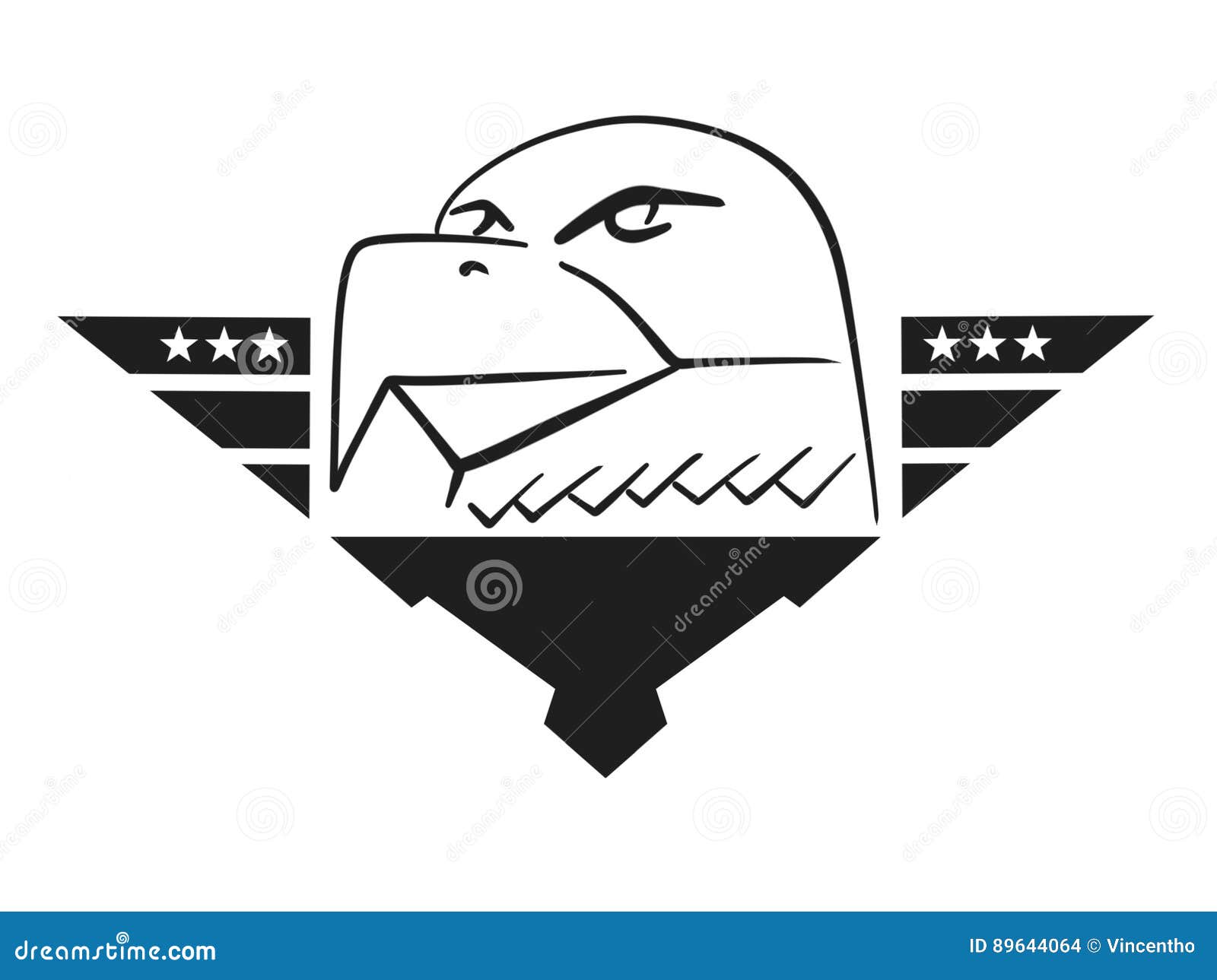 Air Force Eagle Head Logo Design Illustration Stock Photo ...
