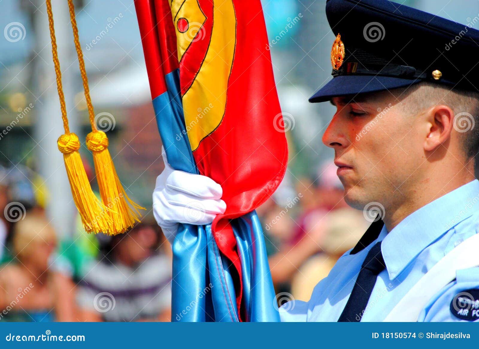 Air Force Flag Bearer at Australia Day Parade Editorial Stock Image ...