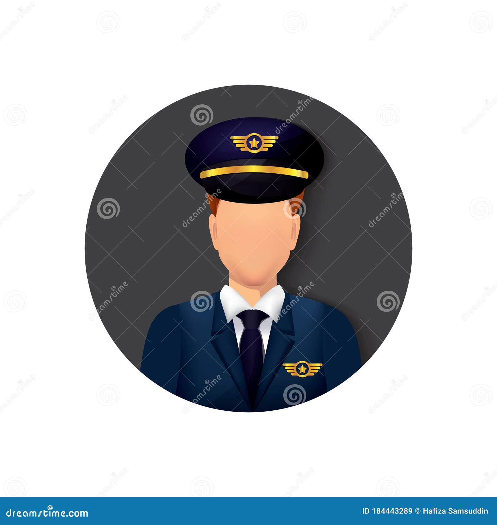Air Force Officer. Vector Illustration Decorative Background Design ...