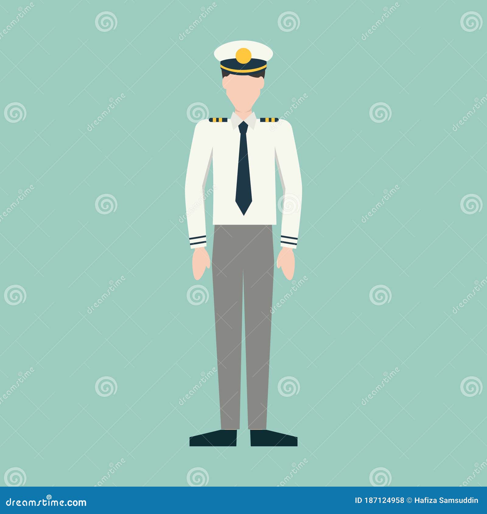 Air Force Officer. Vector Illustration Decorative Design Stock Vector ...