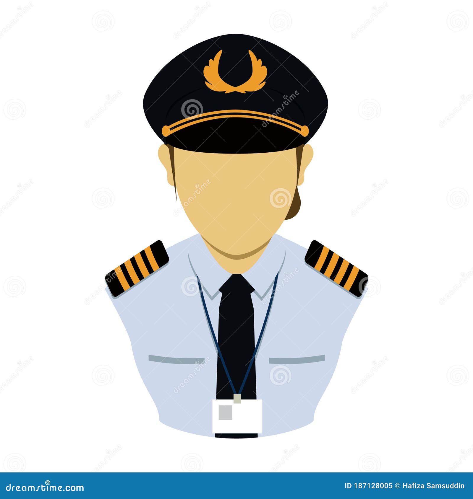 Air Force Officer. Vector Illustration Decorative Design Stock Vector ...