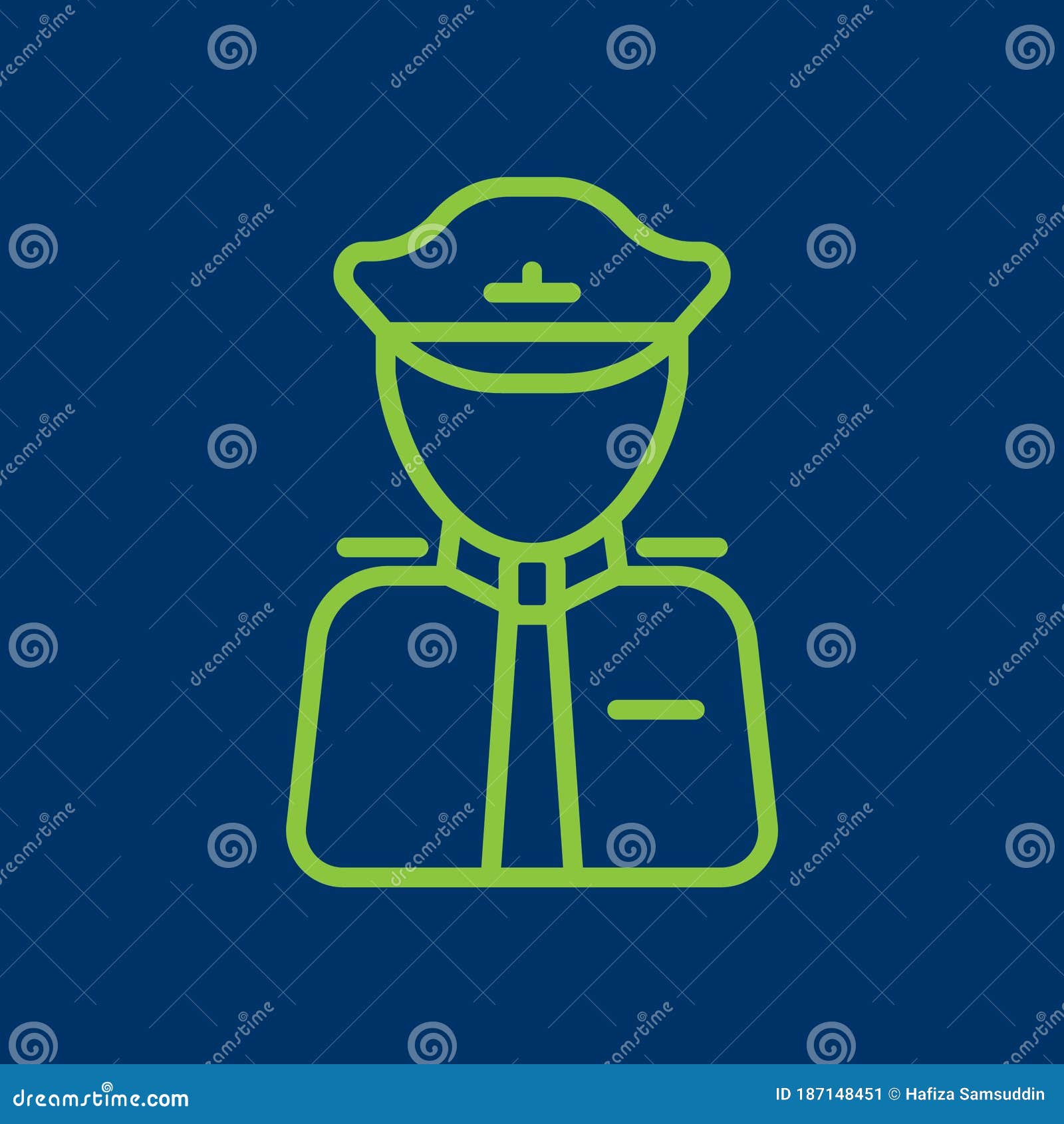 Air Force Officer. Vector Illustration Decorative Design Stock Vector ...
