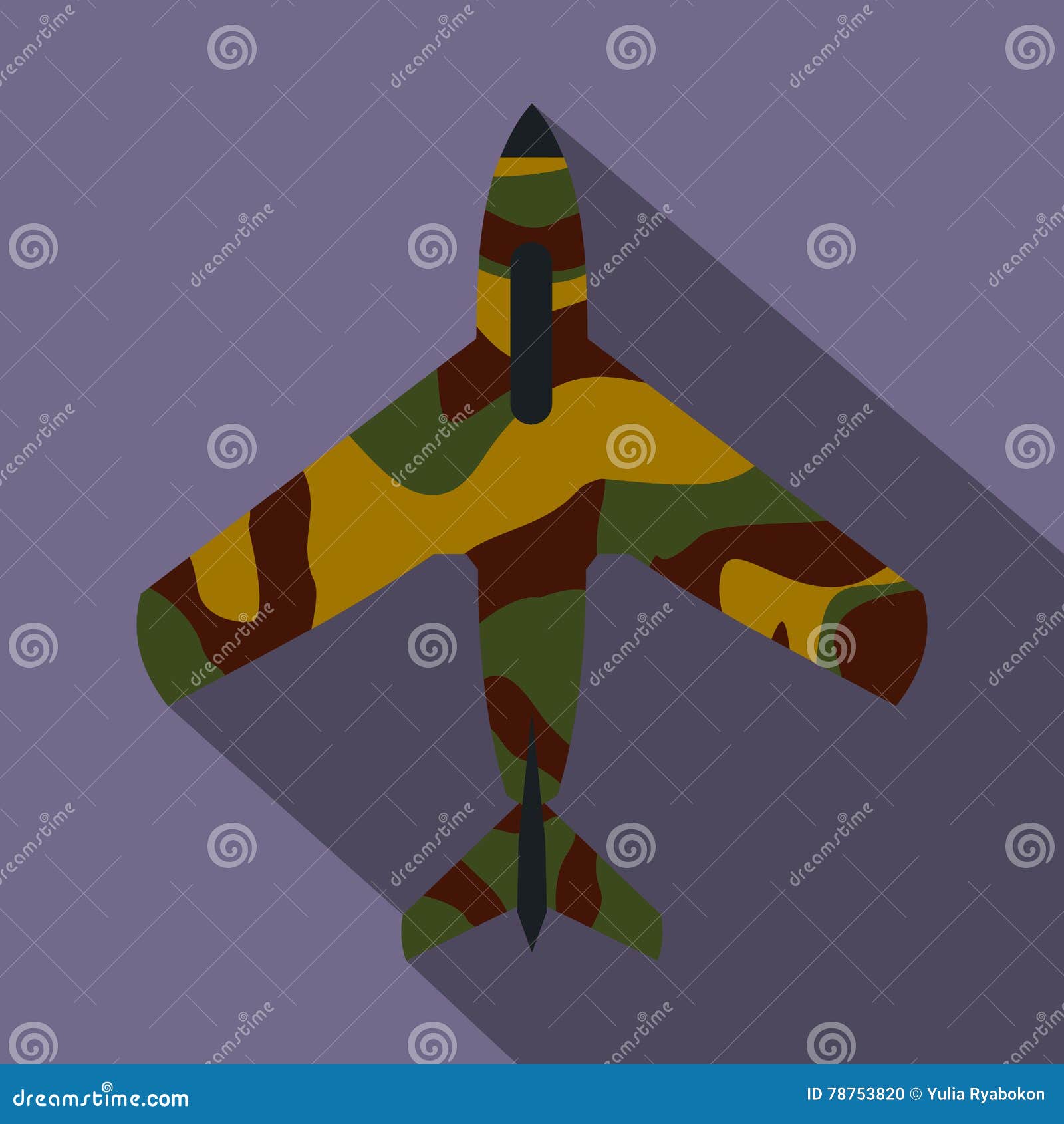 Air Force Plane Icon, Flat Style Stock Vector - Illustration of ...