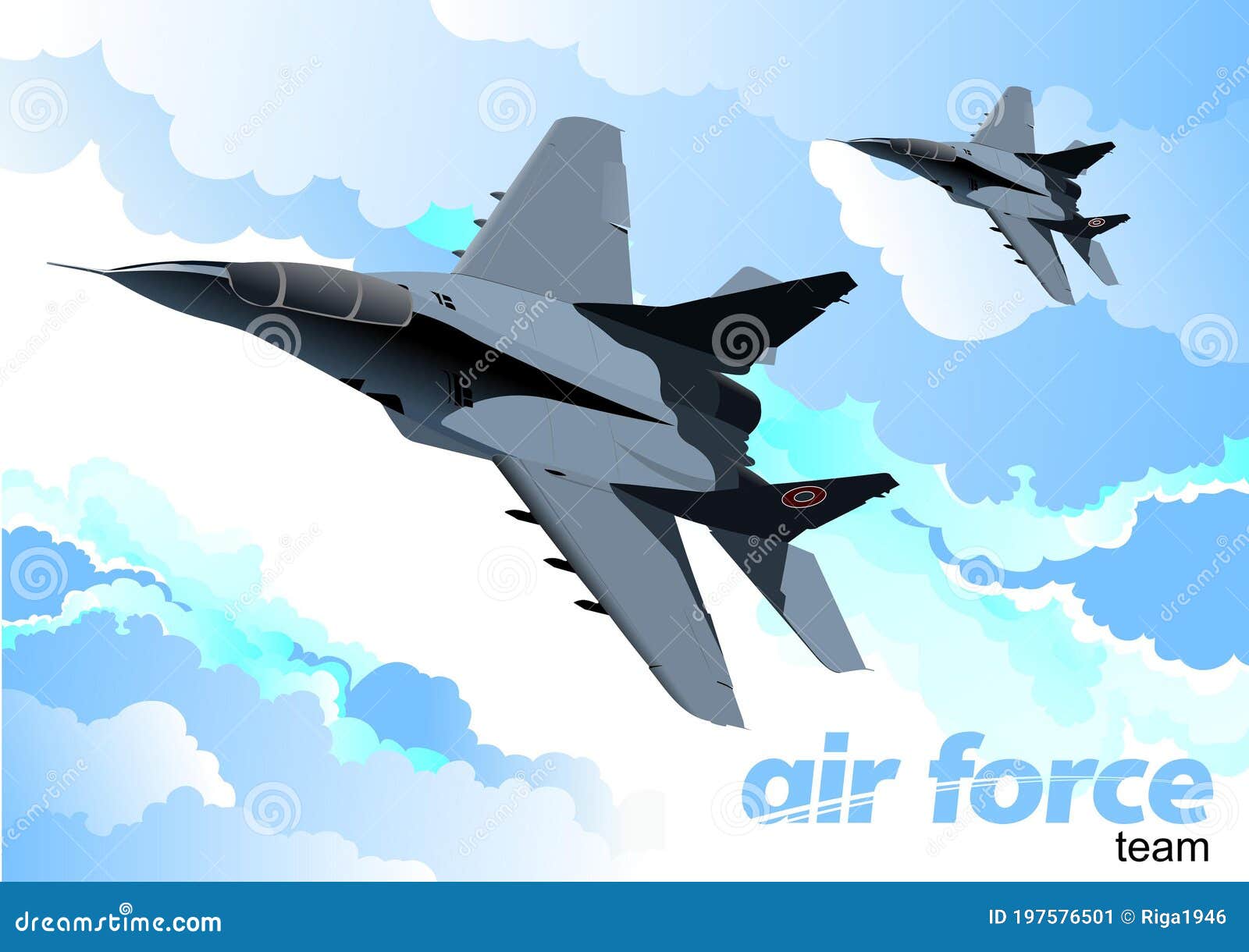Air force team. stock vector. Illustration of missile - 197576501
