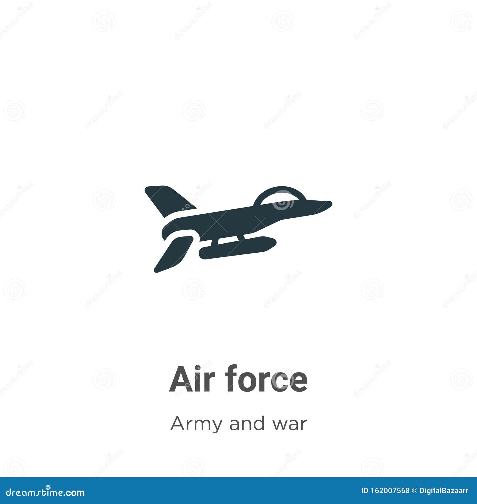Air Force Vector Icon On White Background. Flat Vector Air Force Icon ...