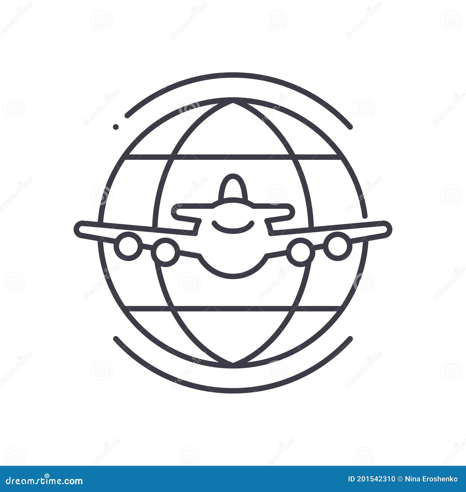 Air Freight Icon, Linear Isolated Illustration, Thin Line Vector, Web ...