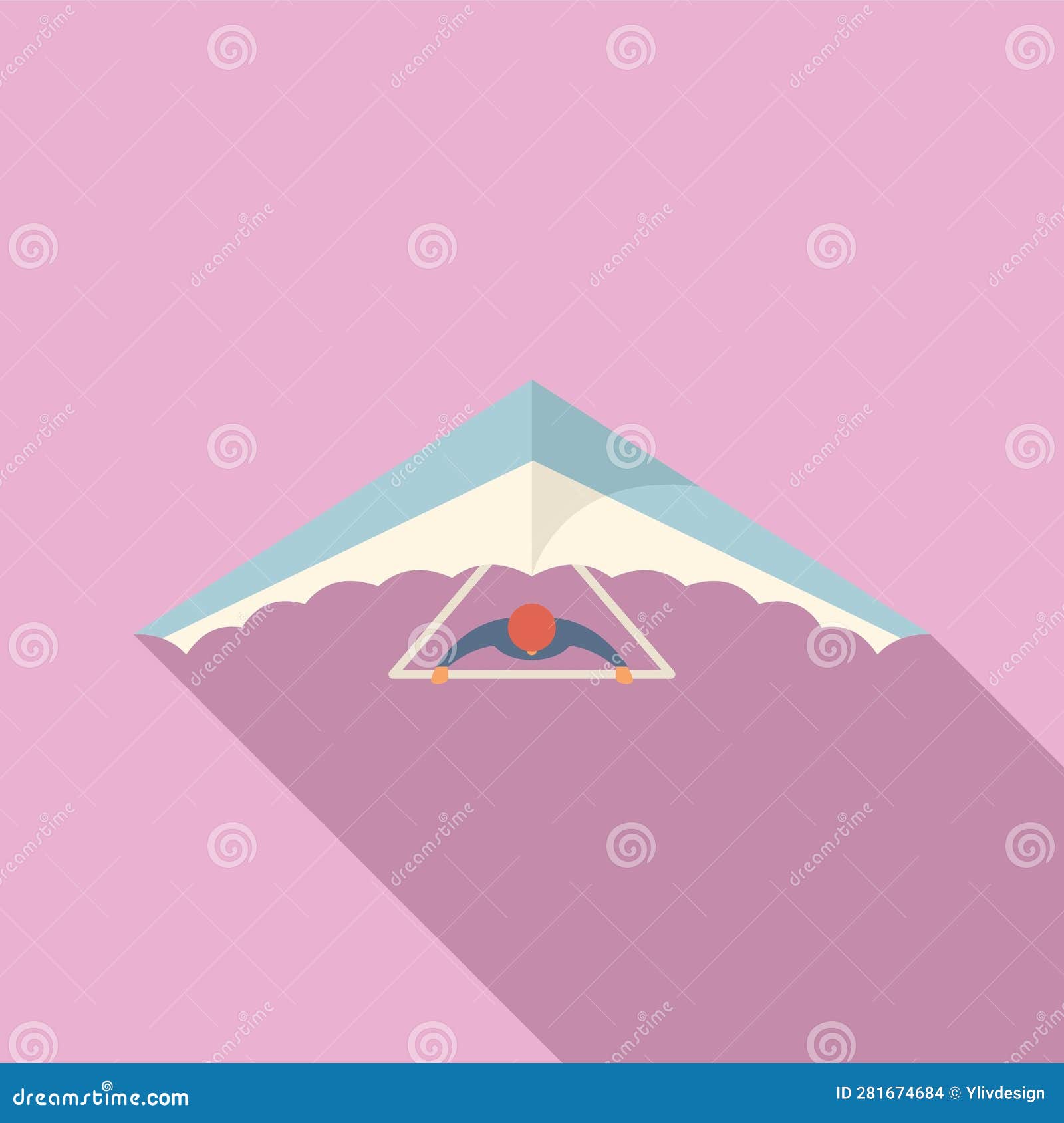 Air Glider Icon Flat Vector. Fly Man Stock Illustration - Illustration ...