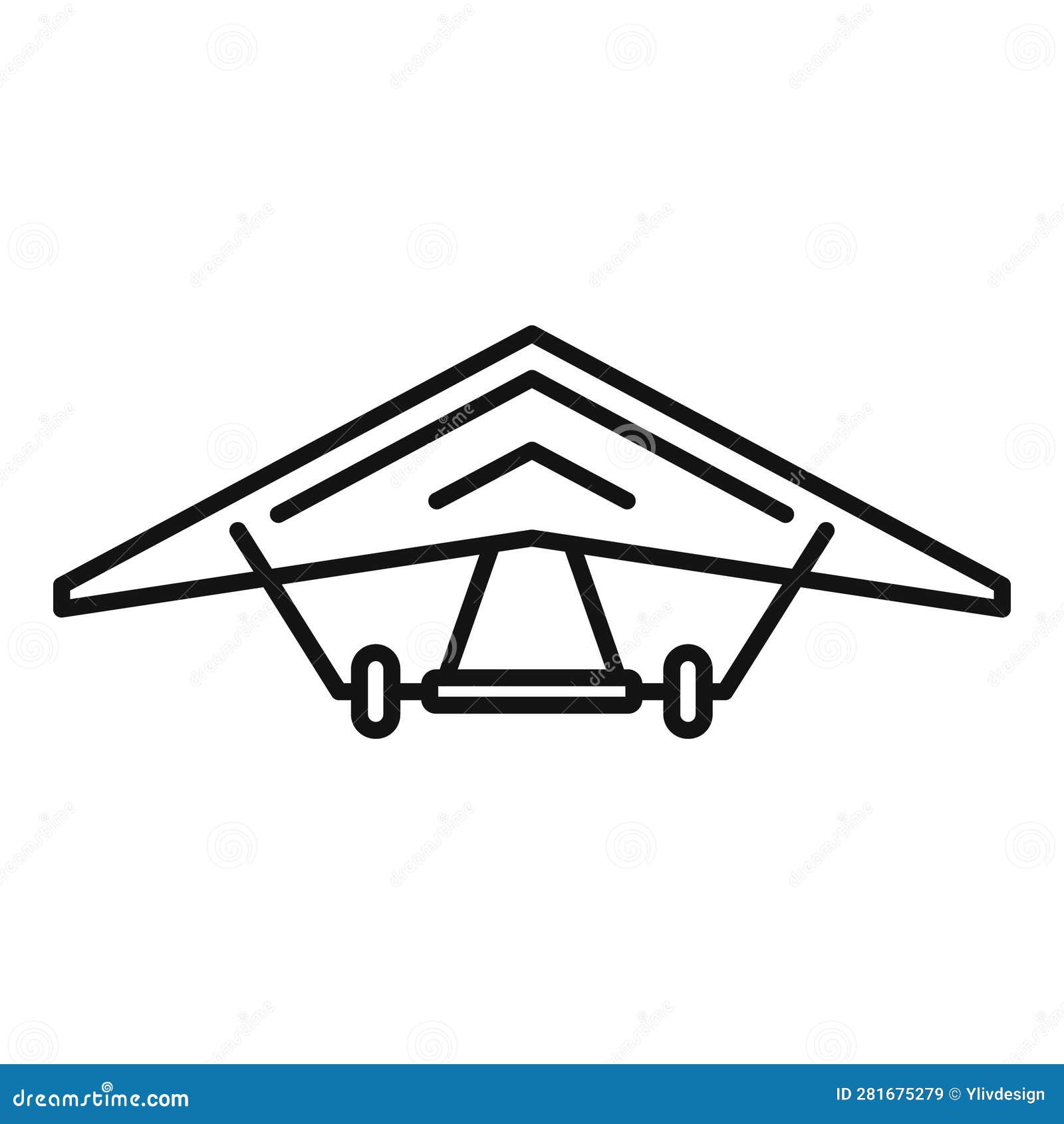 Air Glider Icon Outline Vector. Fly Man Stock Illustration ...