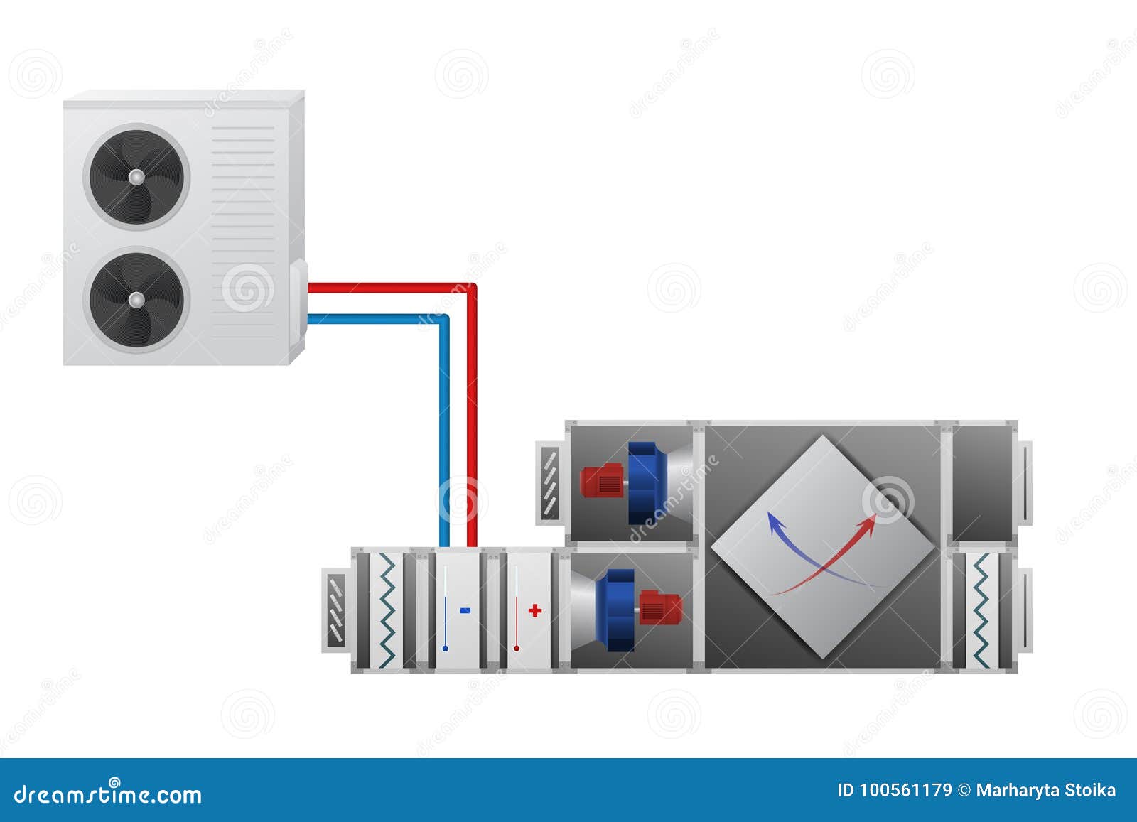 Air Handler. Technical Image. Vector Illustration | CartoonDealer.com ...