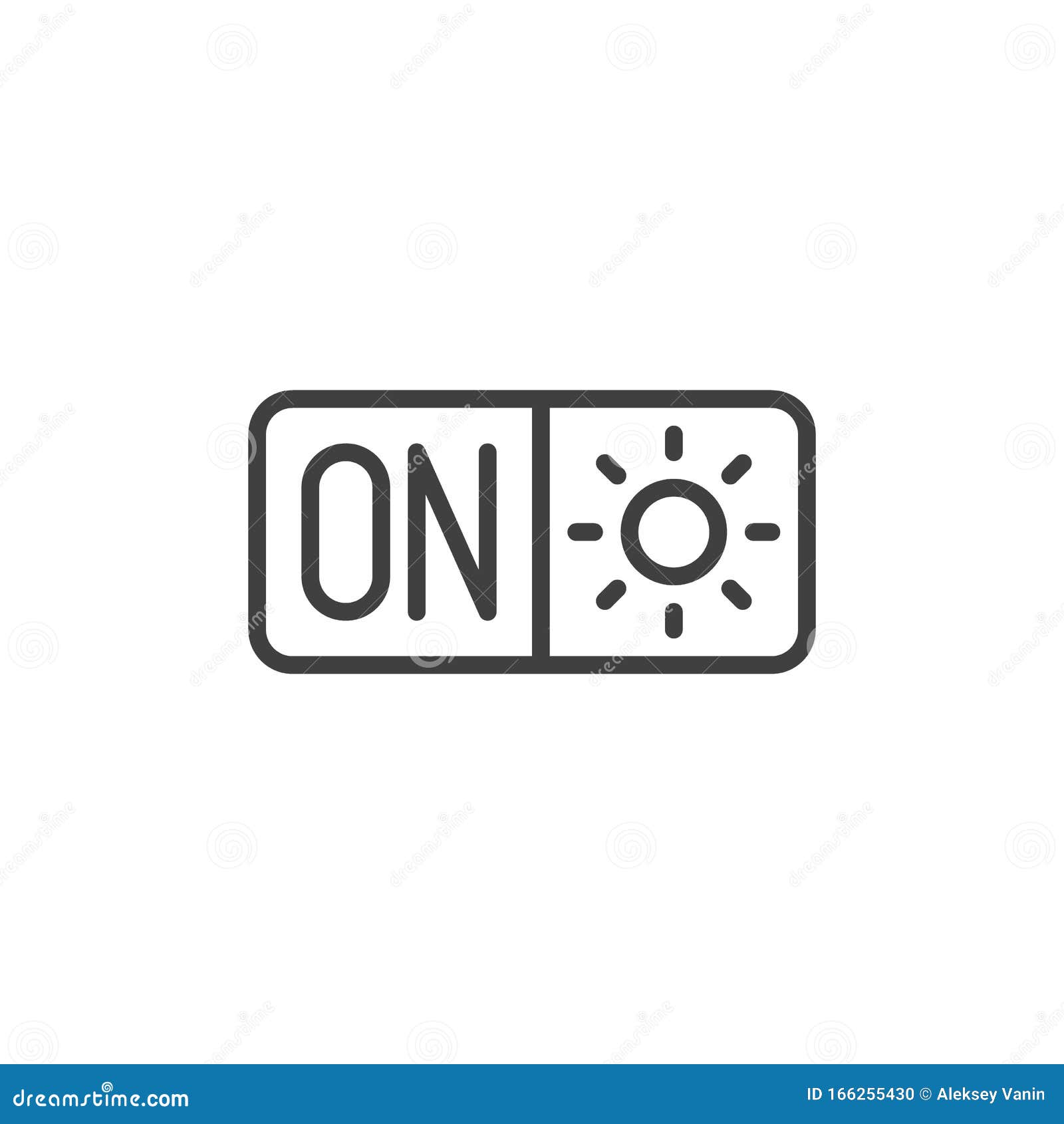 Air Heating on Switch Button Line Icon Stock Vector - Illustration of ...