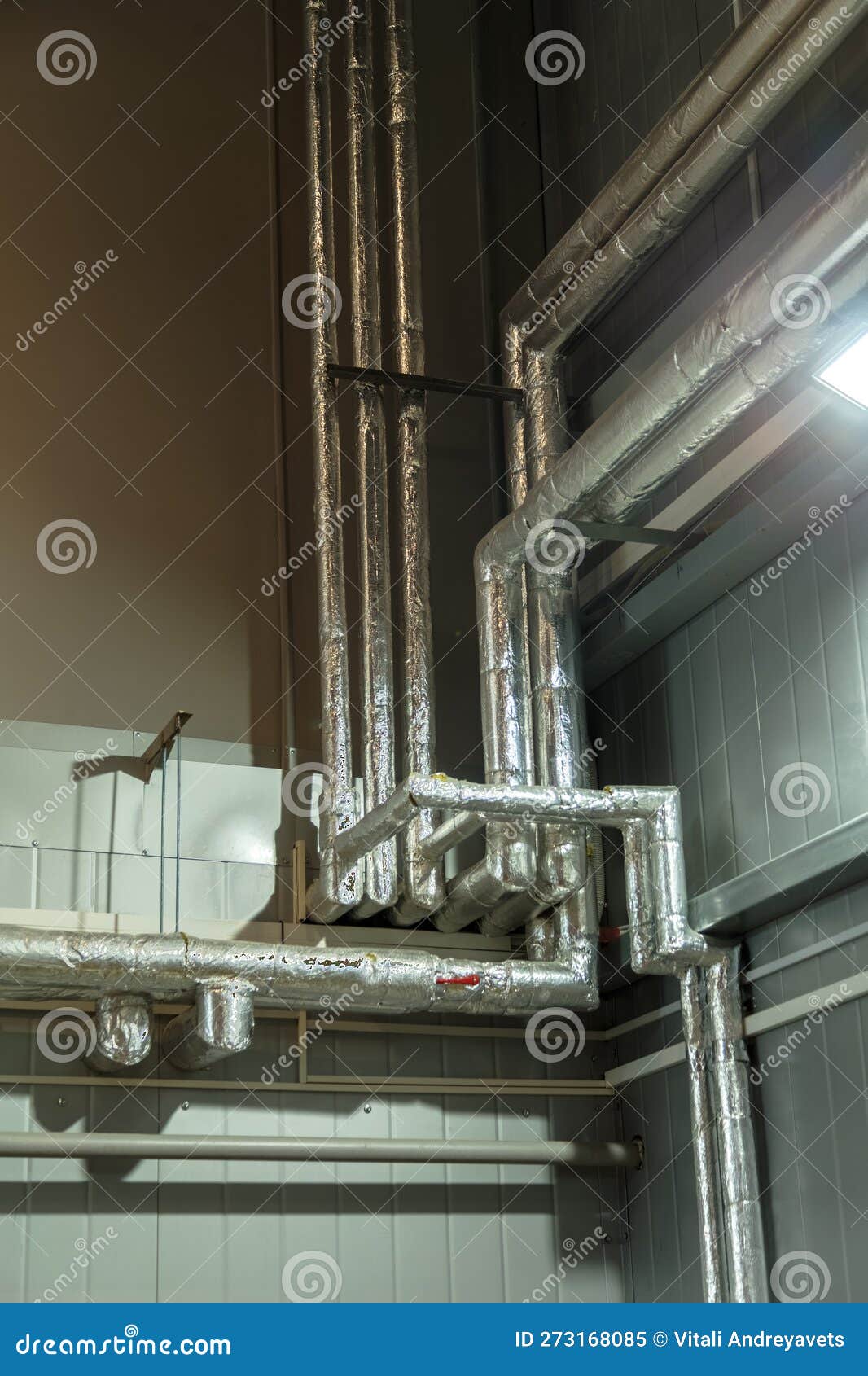Air Heating System for Industrial Premises, New Technologies. Piping on ...
