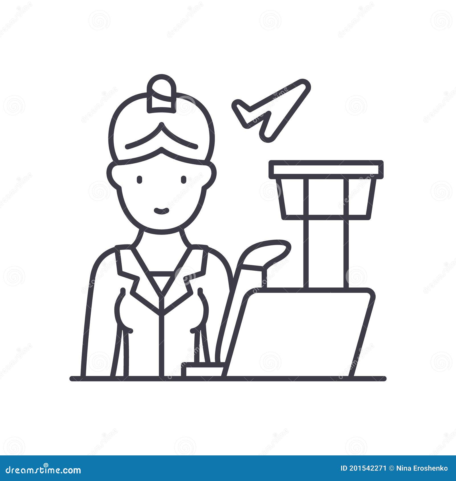 Air Hostess Icon. Trendy Air Hostess Logo Concept On White Background ...