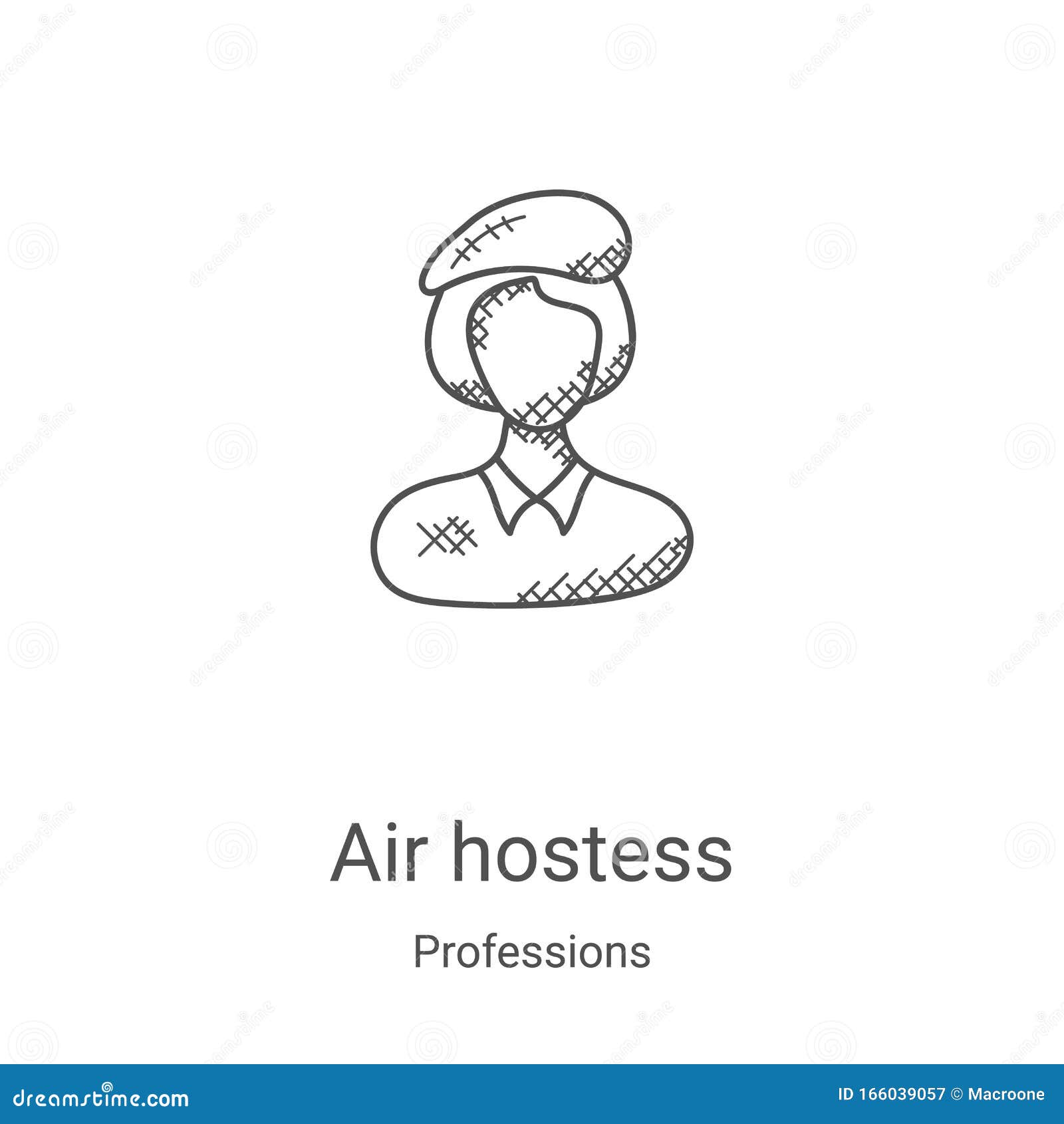 Air Hostess Icon Vector from Professions Collection. Thin Line Air ...