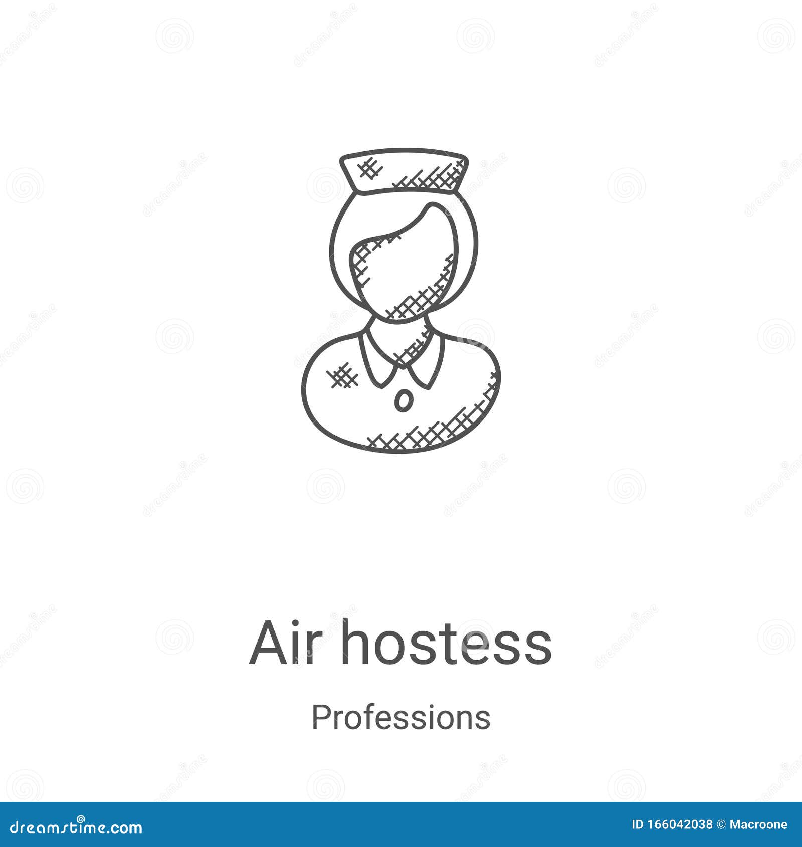Air Hostess Icon Vector from Professions Collection. Thin Line Air ...