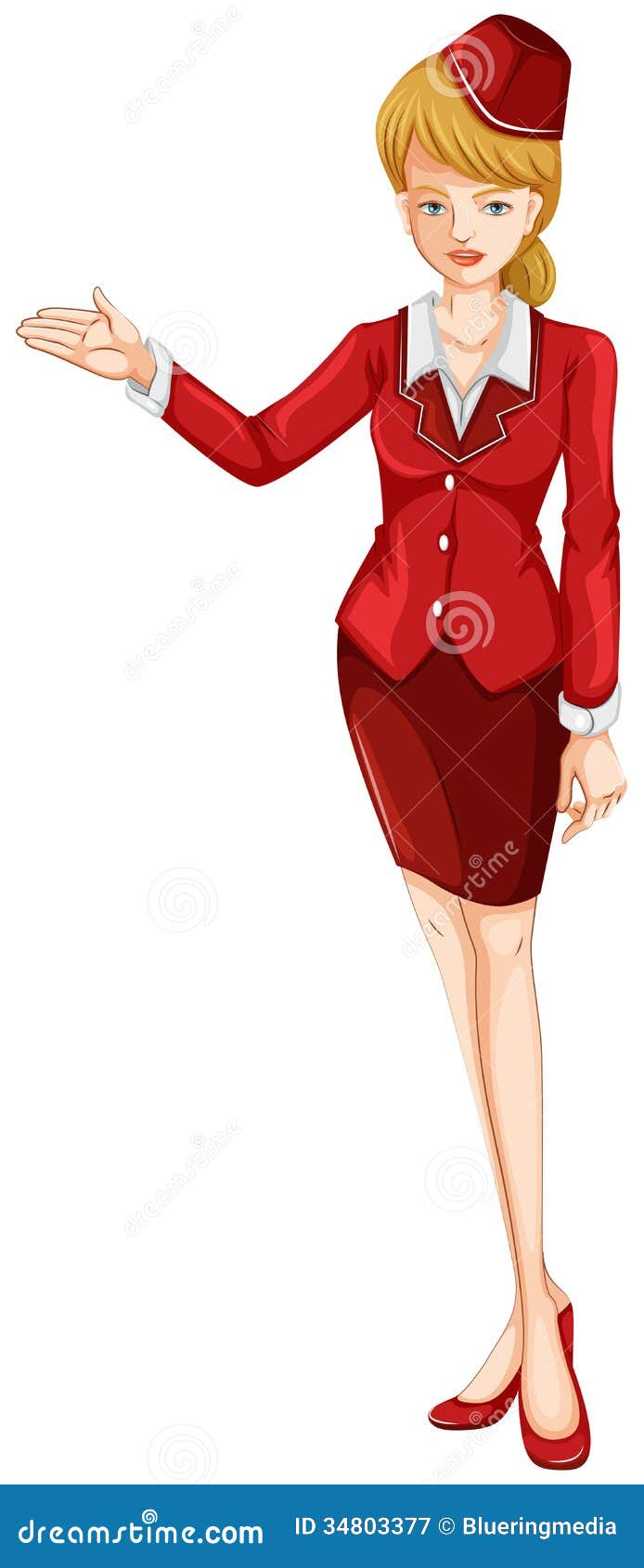 An air hostess stock illustration. Illustration of graphic - 34803377