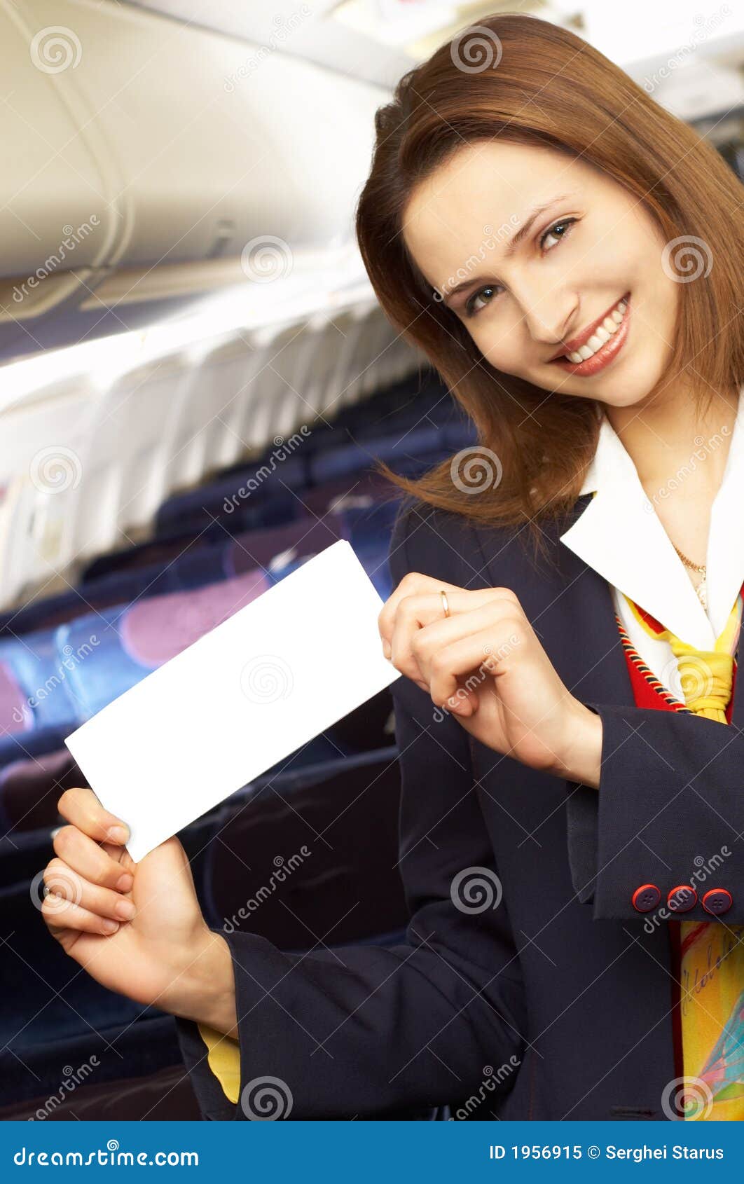 Air hostess (stewardess) stock image. Image of seats, flying - 1956915