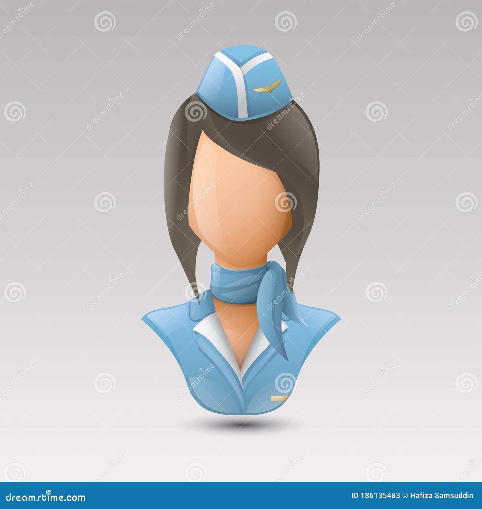 Air Hostess. Vector Illustration Decorative Design Stock Illustration ...