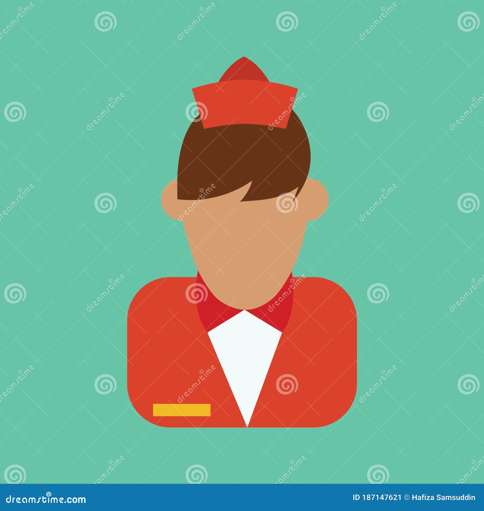 Air Hostess. Vector Illustration Decorative Design Stock Vector ...