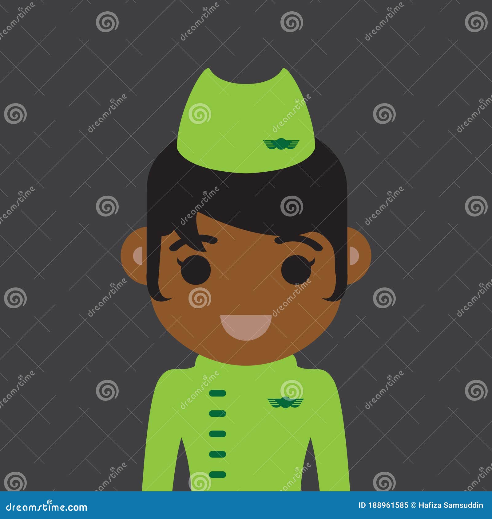 Air Hostess. Vector Illustration Decorative Design Stock Vector ...