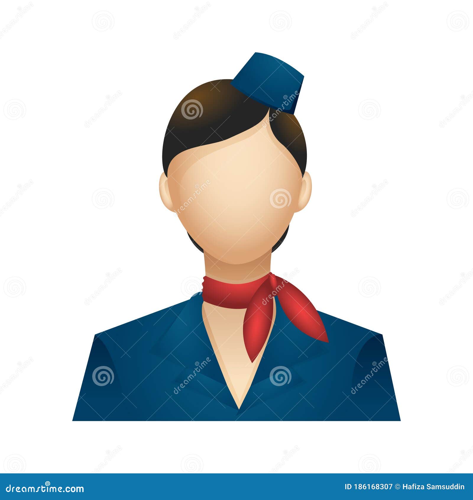 Air Hostess. Vector Illustration Decorative Design Stock Vector ...