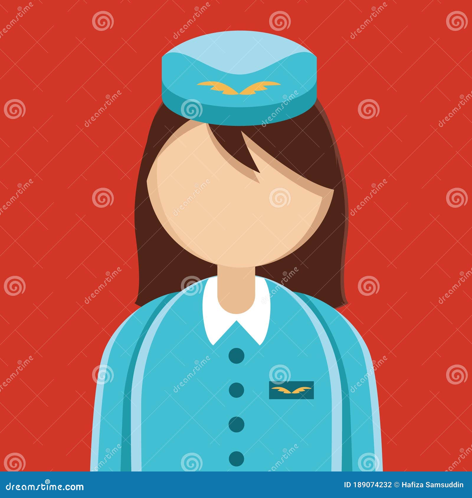 Air Hostess. Vector Illustration Decorative Design Stock Vector ...