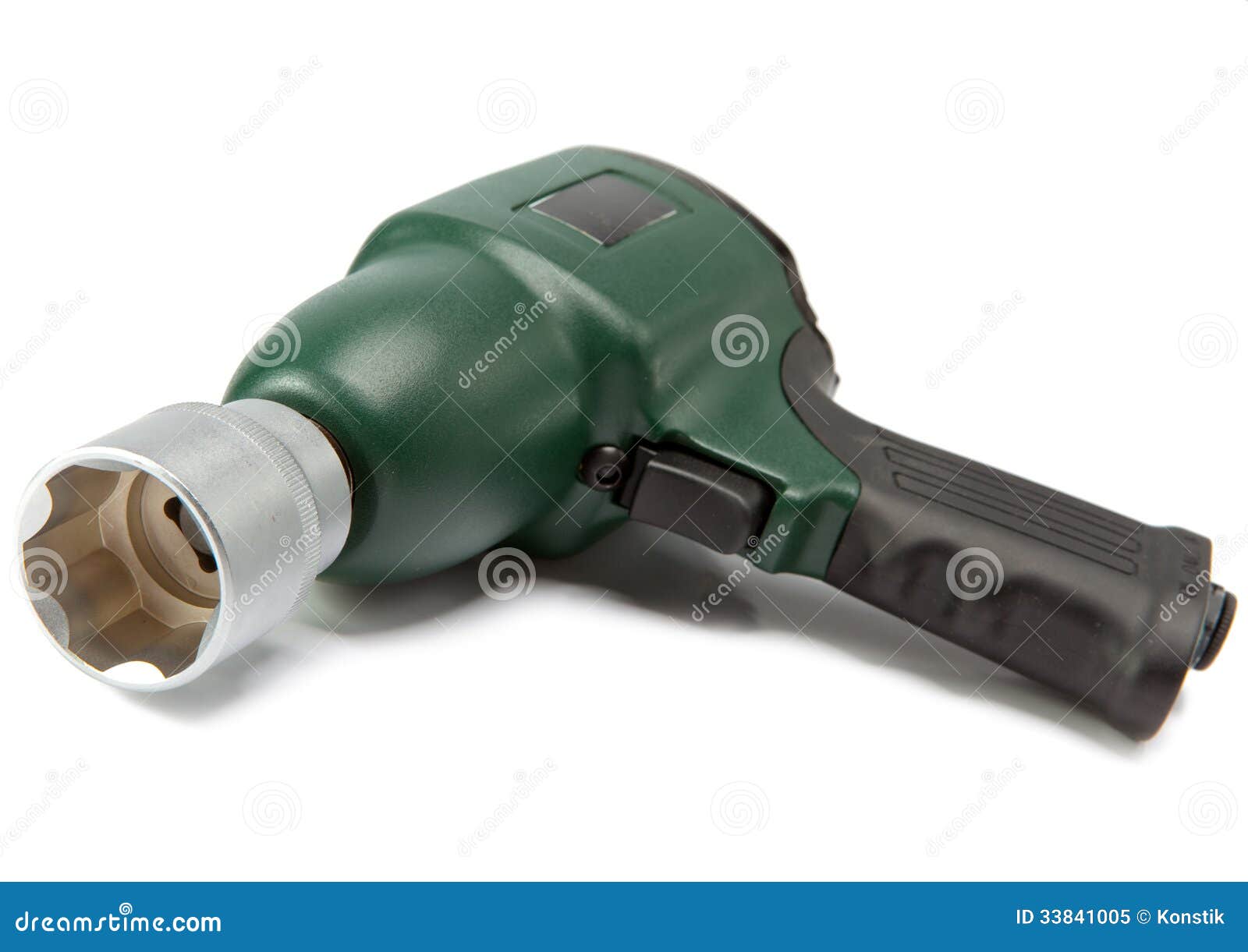 Air Impact Wrench on White Background.Close Up Stock Image - Image of ...