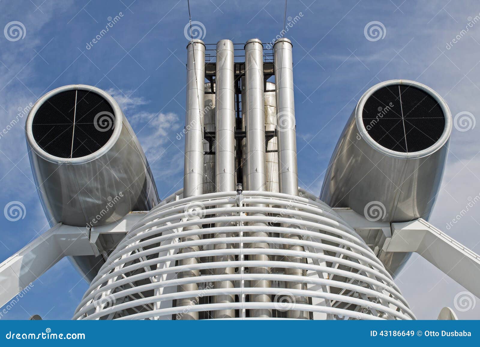 Air Intake Structure on a Cruise Ship Stock Image - Image of cruiseship ...