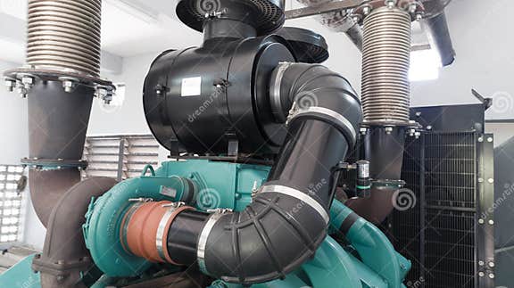 Air Intake System in Diesel Engine.engine Perkins. Air Cleaner and Pre ...