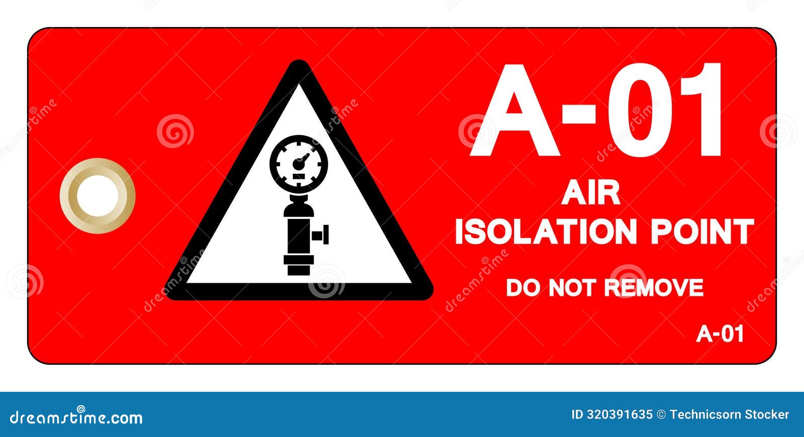A01 Air Isolation Point Tag Label Symbol Sign, Vector Illustration ...